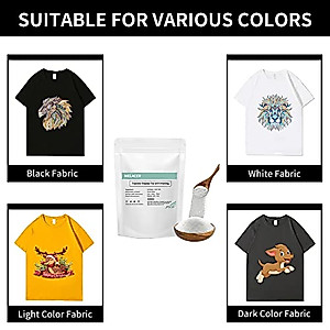 DTF Powder White Digital Transfer Hot Melt Adhesive 500g / 17.6oz, DTG Pretreat Powder DTF DTG Printer Direct Print on All Fabric Include T Shirt Jeans Cotton Textile etc