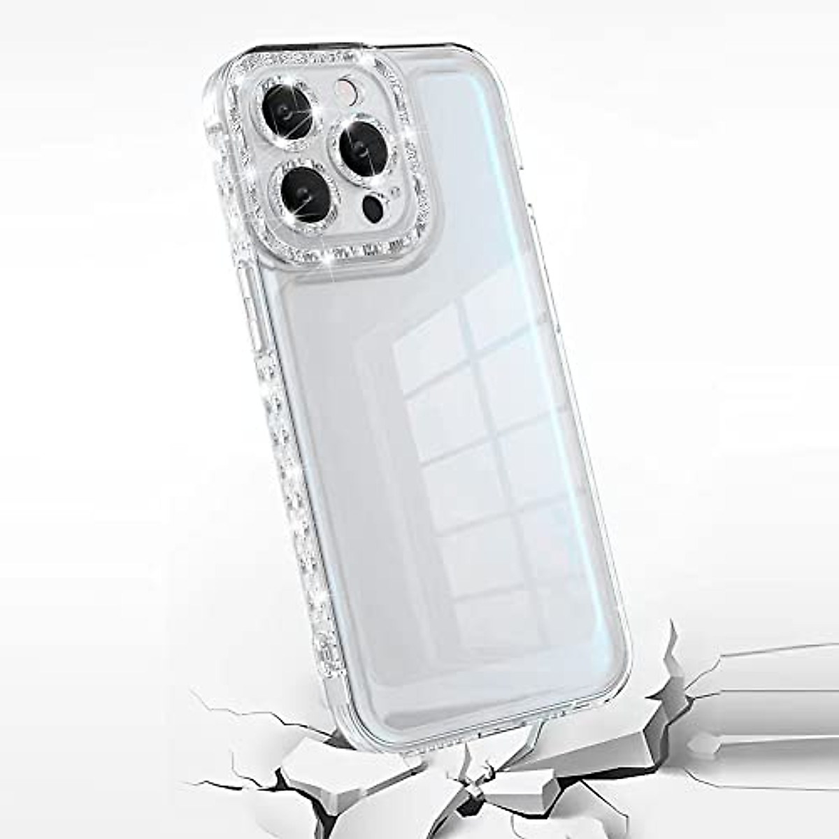 Lorlorkool Ultra Thin Clear Soft TPU Phone case for iPhone 13 Pro Max, Shockproof Anti-Fingerprint Air Bubble Transparent Protective Phone Case 6.7 inch