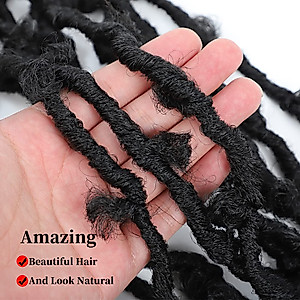 Butterfly Locs Crochet Hair 18 Inch Pre Looped Distressed Braids Soft Messy Crochet Soft Locs Crochet Hair Faux Locs Crochet Hair Extensions 6Packs (18 Inch (Pack of 6), 1B)