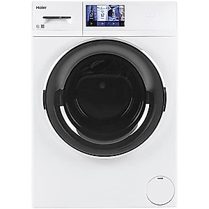 Haier QFW150SSNWW 24" Frontload Washer with 2.4 cu. ft. Capacity 16 Cycles Electronic Controls Built-in Wi-Fi Connect in White