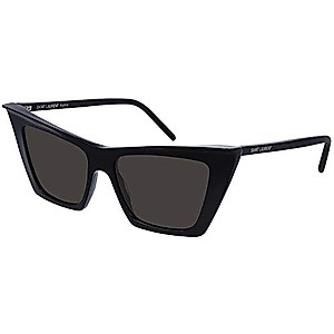 SAINT LAURENT Women's SL372 Sunglasses, Black/Black/Black, One Size