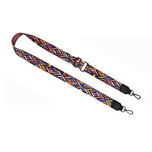 Ayliss 52'' Purse Strap Replacement Guitar Style Crossbody Strap for Handbags (Colorful Stripes)