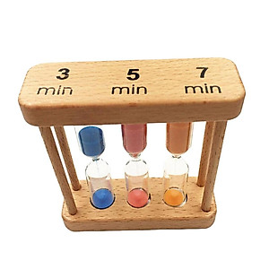 Glass Clock Tea 3 Minutes & & 7 Minutes - Round Hourglass glass Kitchen Cooking Yoga Sauna Decor