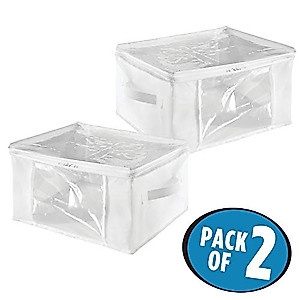 iDesign Fabric Storage Bags with Zipper, Medium, Set of 2, 16" x 12" x 8"