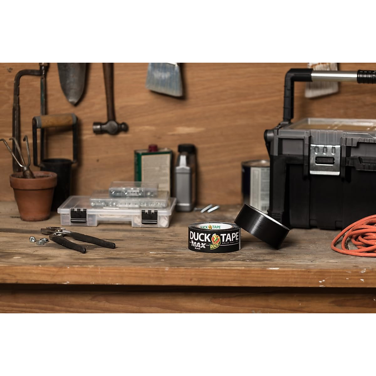 Duck Brand Max Strength Duct Tape, Black, 1-Roll Pack, 1.88 Inch x 35 Yards, 240867