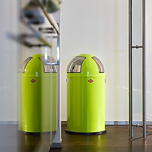 WESCO Push Two 175861-20 Double Push Bin & Metal Liner, 13.2 gal (50 L)