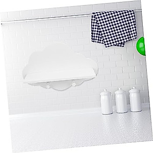 ARTIBETTER 1pc Shelf Blush Decor Wood Storage Shelves White Storage Shelves Wall Cloud Shelf for Nursery Floating Shelves Wooden White Storage Shelf Wall Mounted Shelves Finishing Shelf Fold