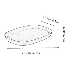 Serving Trays Serving Tray Wood Butler Breakfast Tray, Party Platter Decorative Tea Tray for Kitchen Bathroom Living Room Bedroom and Outdoors Elegant Decorative Tray