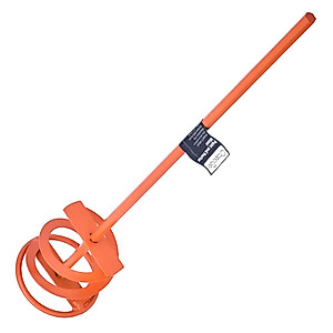 Paint & Mortar Mixer| 16" L, 3" Dia Compound, Sealer, Grout, Thinset, Plaster, Mud, Cement Mixer Stirring Paddle -Professional Paint Mixer Attachment-Zinc Plated Steel (Style# 02)