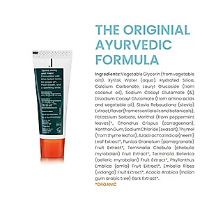 Himalaya Botanique Neem & Pomegranate Toothpaste, Original Formula for Brighter Teeth and Fresh Breath, 0.74 oz, Fluoride Free, TSA Approved Travel Size, 10 Pack