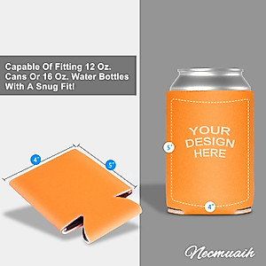50 Pack Beer Can Coolers Sleeves, Soft Insulated Reusable Drink Cooler for Water Bottles, Blank Collapsible Soda Cover Cooler, DIY Customizable for Parties, Events or Weddings, Bulk
