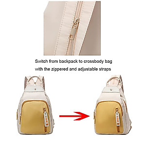 zhongningyifeng Backpack for Women Small, Mini Nylon Travel Backpack Purse, Shoulder Bag Cute Lightweight for Ladies