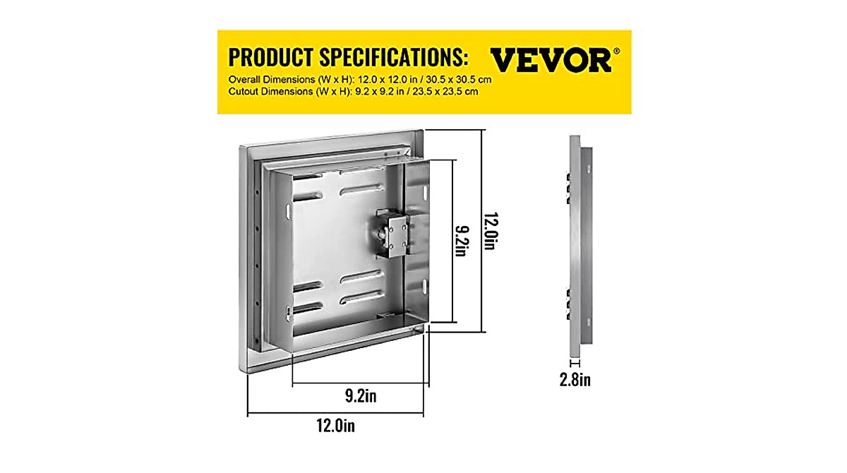 Buy VEVOR Vented Access Door 12x12in for Outdoor Kitchens