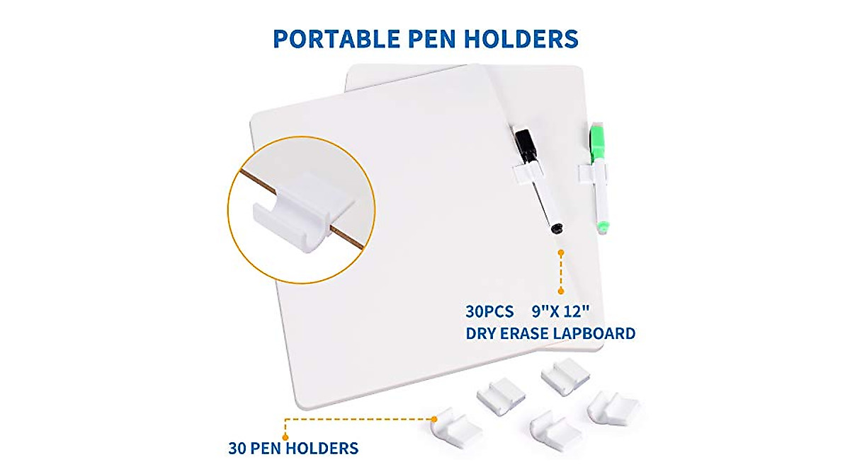 30-Piece Dry Erase Lap Boards Set for Classroom & Home Use