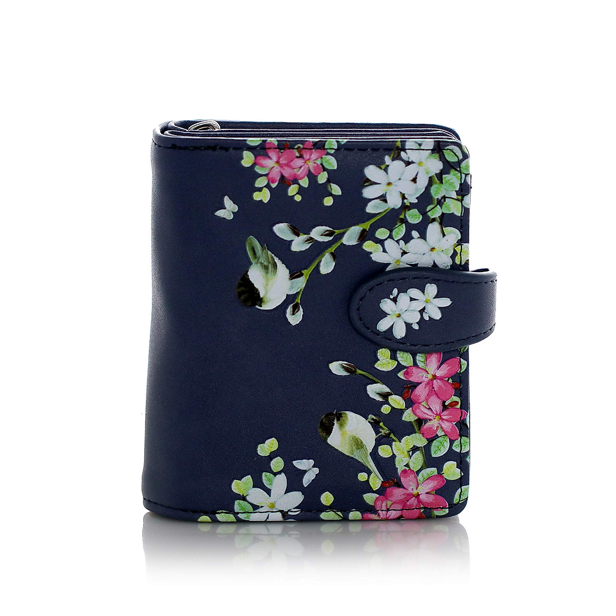 Shag Wear Chickadee Garden Small Zipper Women's Wallet (Sky Blue)