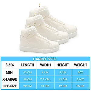 Sneaker Candle AJ_1 100% Soy Wax Decorative Shoe for Home Decor, Living Room, Kids Bedroom Aesthetic. A Impressive Realistic Detail, Cotton Wick, Fun Gift (X-Large)