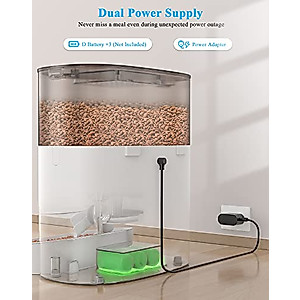 HoneyGuaridan 6L Automatic Cat Feeder for 2 Cats, 2.4G WiFi Enabled Smart Feed Automatic Pet Feeder for Cats & Dogs, Timed Pet Food Dispenser with Stainless Steel Bowl APP Control, 10s Voice Recorder