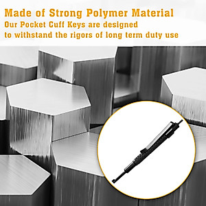 JOTOVO Pocket Universal Handcuff Key Strong Polymer Finish, Police Cuff Keys Clip for All Standard Series Hand Cuffs - 2 Pack