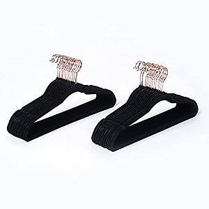 Displays By Jack Non-Slip Velvet Hangers, Black, 30 Pack