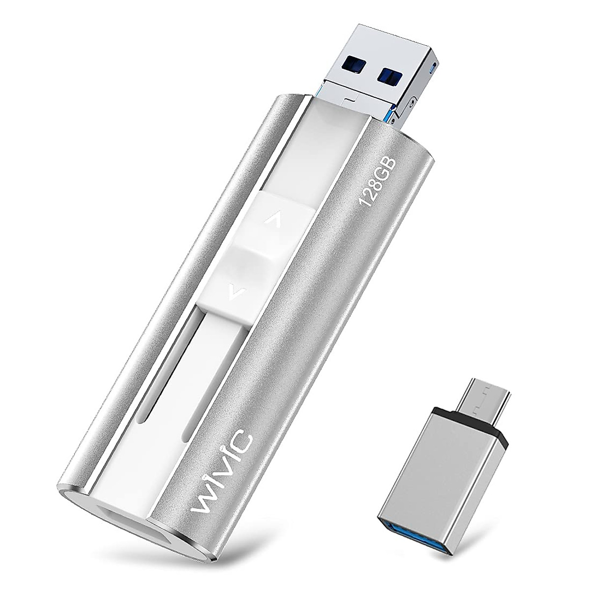 USB 3.0 Flash Drives, Y-Disk Photo Stick External Storage Memory Stick Compatible with Phone, iPad, Android, PC and More Devices (128GB, Gray)