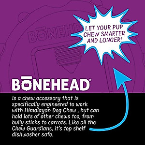 Himalayan Dog Chew Bonehead Large Dog Chew Holder, Secures Chews for Dogs, Chew Smarter and Longer, Stimulate Your Dog, Holds Yak Chews with Screw-in Fastener, 1 Dog Toy
