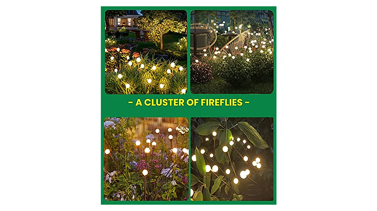 Buy FOCUSKY Solar Firefly Lights – 2 Pack Outdoor Decor