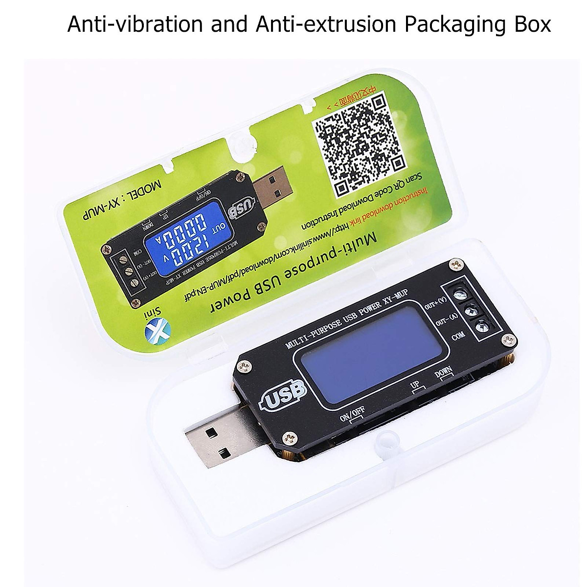 PEMENOL DC-DC CNC USB Step Up/Down Power Supply Regulator Module 3.5V-12V to 1.0V-24V 2-3W, Adjustable Boost Buck Voltage Converter Digital Display Voltmeter Ammeter Battery Capacity Tester