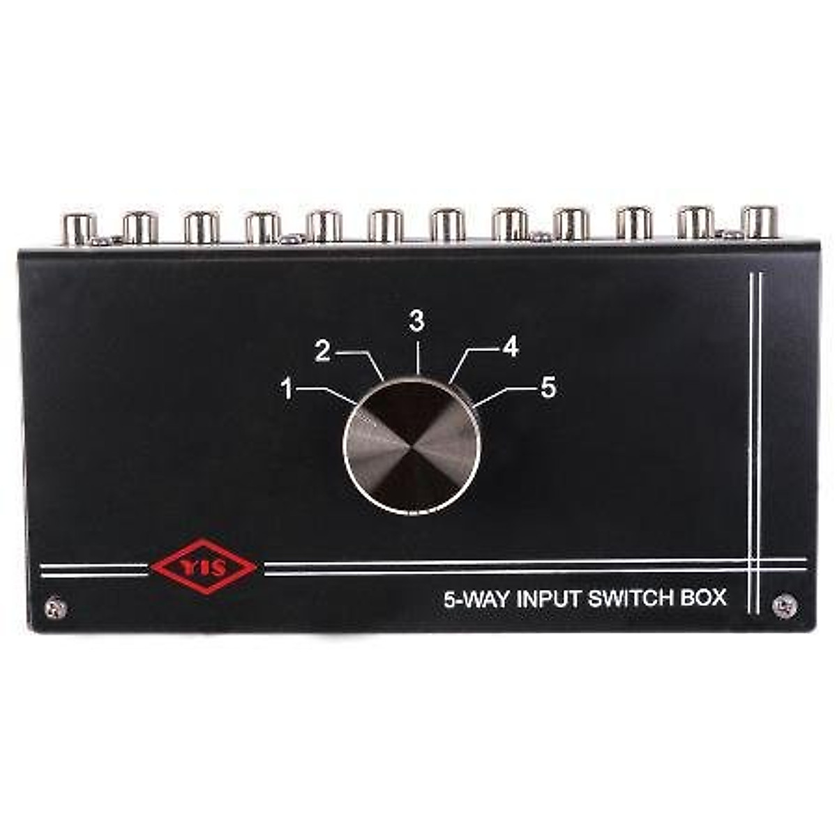 Five Input Source Tabletop Control Switch Box Internal Pc Board Design Metal Case