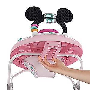 Disney Baby Minnie Mouse 2-in-1 Forever Besties Baby Walker - Easy Fold Frame and Removable-Toy Station, Age 6 Months+