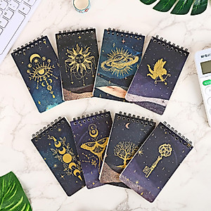 EOOUT Small Spiral Notebook, Aesthetic Pocket Notebook, 16pcs, 3x5 Inches, Memo Pads, Home Office College School, Lined College Ruled Paper, 60 Sheets Per Notebook, 8 Styles