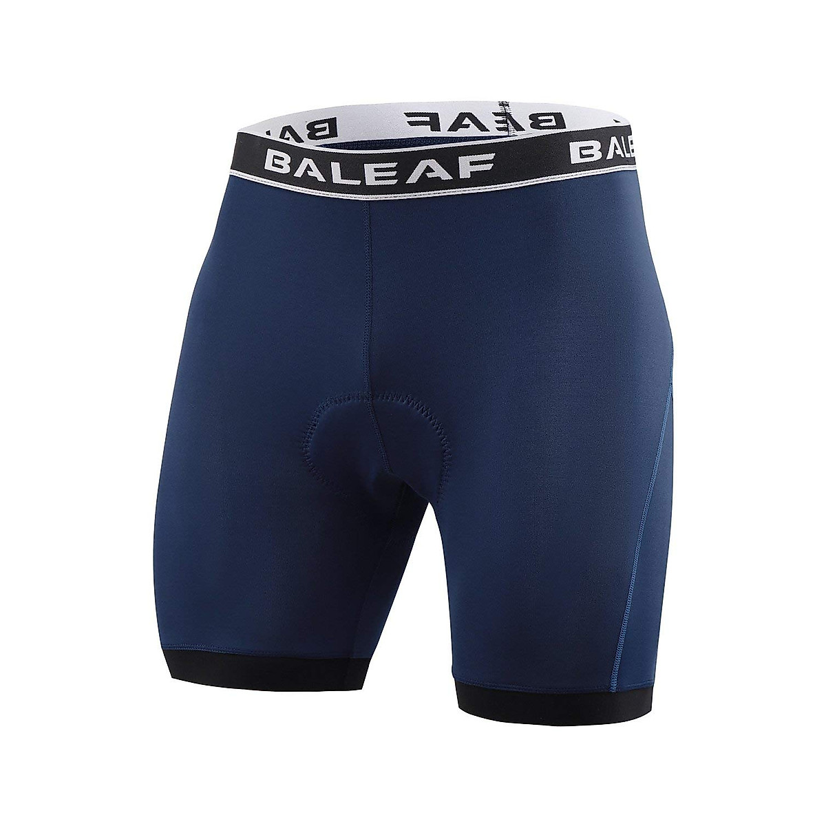 BALEAF Men's Bike Shorts with 4D Padding Cycling Underwear Padded Bicycle MTB Liner Mountain Biking Tights Road Riding Navy Blue L