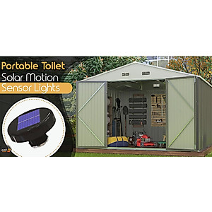 BRIGHTICONIC BICSL20-01 5LEDs Solar Portable Toilet Chicken Coop Dog House Storage Shed - Waterproof LED Night Light for Closet Camping Outhouse Kit Portable Potty (BICSL20-01(5LEDs))