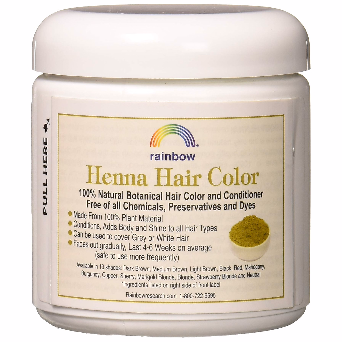 Rainbow Research Henna Hair Color and Conditioner Persian Dark Brown Sable - 4 oz