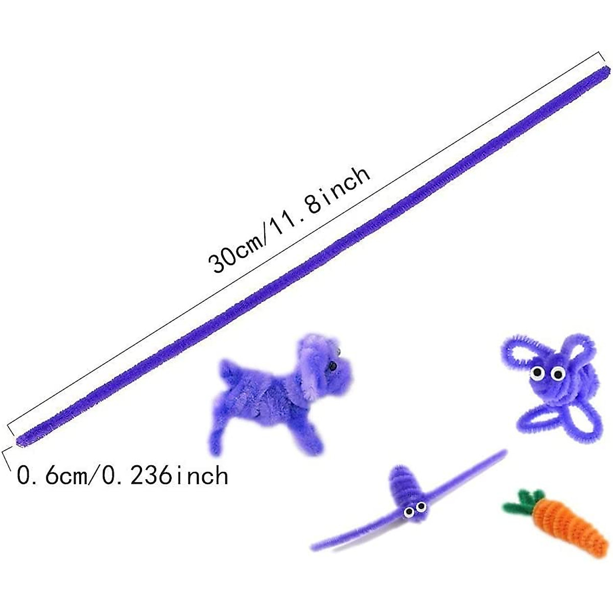 450 Pcs Pipe Cleaners, Which Includes 100Pcs Pipe Cleaners Craft,150Pcs Googly Eyes Self Adhesive and 200Pcs Pompoms for Arts and Crafts for Kids Ages 8-12