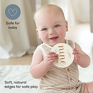 First Landings Birch Milestone Cards - Birch Milestone Markers for Baby's First Year - Light Brown