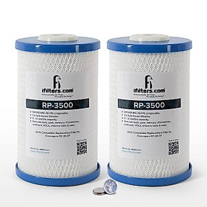 2 Pack iFilters RP-3500 Replacement Water Filter, 1000 Gal Life Span, 0.5 Micron, Compatible with Frescapure 3500 WF0451