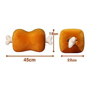 JENPECH Plush Pillow Bone Shape Collectible, Funny Toy Stuffed Cushion for Relaxation, 3D Roast Meat Bone Design Detachable Cartoon Style Sleeping Pillow, Gift for Boys & Girls Brown