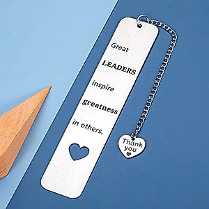 Boss Day Gifts Thank You Gifts for Women Men Leader Appreciation Gift for Boss Male Retirement Going Away Leaving Gifts Ideas for Boss Lady Supervisor Mentor Office Inspirational Christmas Bookmark