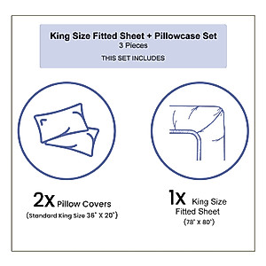 Ambesonne Funny Fitted Sheet & Pillow Sham Set, Humorous Sheep Patterns on Meadow Flower Comic Doodle Playroom Kids Art Print, Decorative Printed 3 Piece Bedding Decor Set, King, Dark Grey White