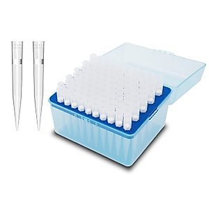 ONiLAB Scientific Universal 1000ul Pipettor Tips Lab Transparent Liquid Pipettor Tips with Box Non-pyrogenic DNAse/RNAse Free Autoclavable 1 Rack 96 Tips (1000ul, 96)
