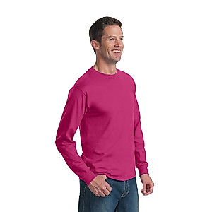 Fruit of the Loom Adult 5 oz. Long-Sleeve T-Shirt, Cyber Pink, S