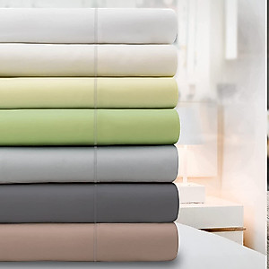 Purity Home 100% Cotton Lemon Sheets for Queen Bed, 400TC Percale Sheets, Queen Bed Sheet Set, Cooling Bed Sheets, Hotel Luxury Deep Pocket Cotton Sheets for Gifting