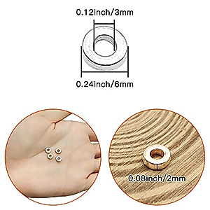 1000Pcs Flat Round Rondelle Spacer Beads for DIY Crafts,Gold Silver Disc Spacer Loose Beads Spacer Beads for DIY Jewelry Making,Bracelet Necklace Earring Crafts