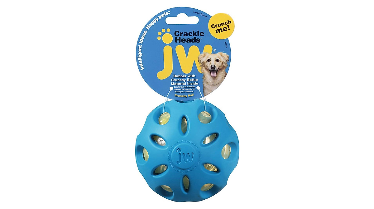 JW Pet Crackle Heads Large Dog Toy | Durable, Crunchy & Engaging