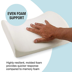 DMI Lumbar Support Pillow for Chair to Assist with Back Support with Removable Washable Cover to Ease Lower Back Pain and Discomfort while Improving Posture,14 x 13 x 5,Contoured Foam,Premium,Navy