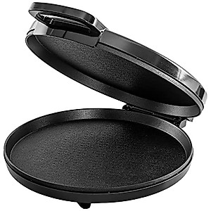 Courant Pizza Maker 12 inch Pizzas Machine, Newly improved Cool-touch Handle Non-Stick plates Pizza oven & Calzone Maker, Electric Countertop Oven for Home or School, 12” Indoor Grill/Griddle, Black