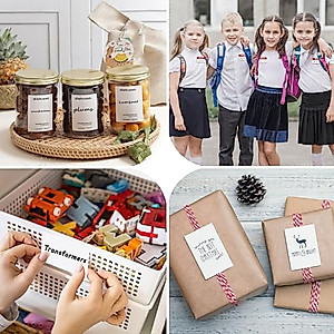 LotFancy Name Tag Stickers, 2 1/3" x 3 3/8", 20 Sheets (160 Labels), Matte White, Adhesive Blank Badge Labels for Inkjet/Laser Printer, Printable Sticker Paper