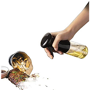 Poaisduie Glass Oil Dispenser Barbecue Cooking Oil Olive Oil Oil Controlling Bottle Kitchen Plastic Pneumatic Fuel Injector Spray Bottle