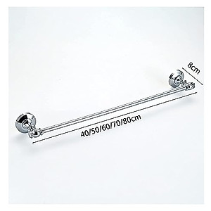 Towel BAR Rack Towel Rack Single Towel Storage Rack Towel Bar Polished Copper Chrome Finish Towel Rod,Wall Mounted Towel Shelf for Bathroom or Kitchen Bathroom Hardware/80Cm (Size : 80Cm)