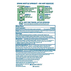 SmartMouth Clinical DDS Activated Mouthwash, Bad Breath and Bleeding Gums Support, 16 Fl Oz, 3 Pack